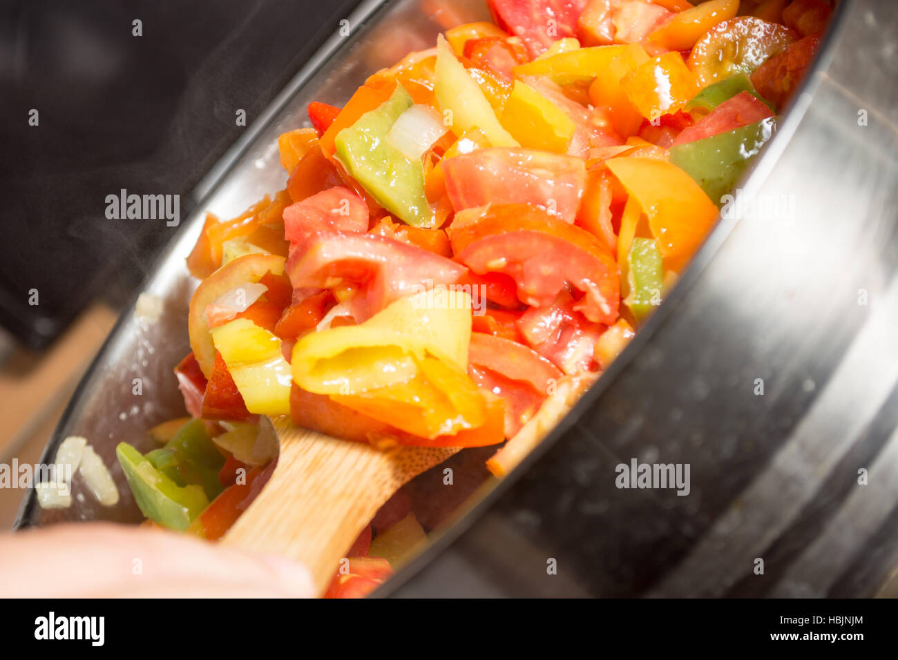Cooking stew with mixed and colorfull vegetables Stock Photo - Alamy