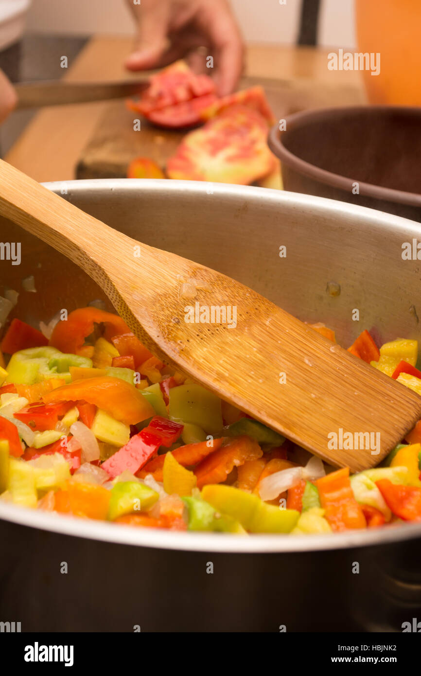 Mixed vegetables in a pot Stock Photo - Alamy