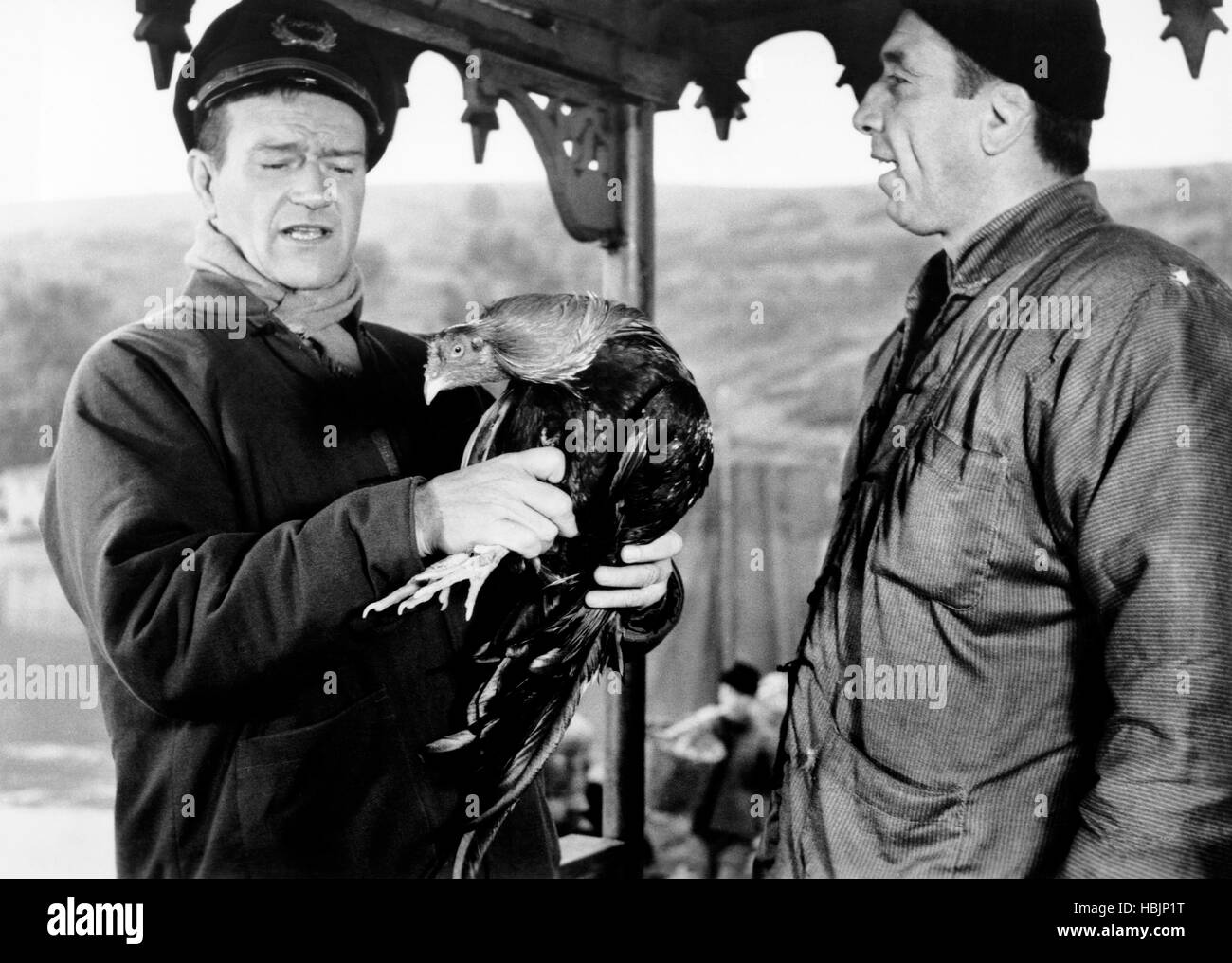 BLOOD ALLEY, form left: John Wayne, Mike Mazurki, 1955 Stock Photo - Alamy