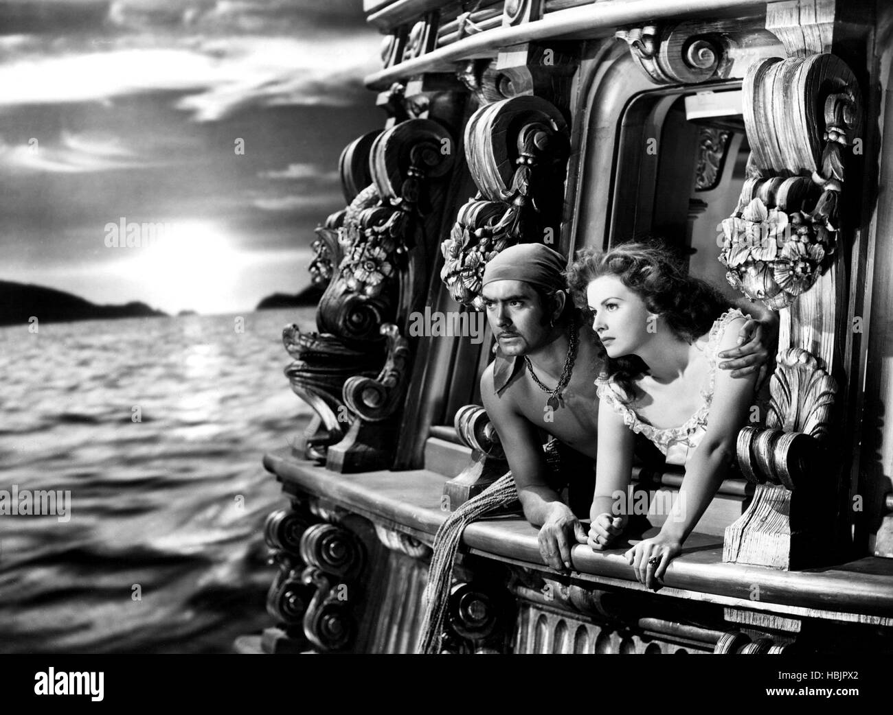 THE BLACK SWAN, Tyrone Power, Maureen O'Hara, 1942. TM and Copyright ...