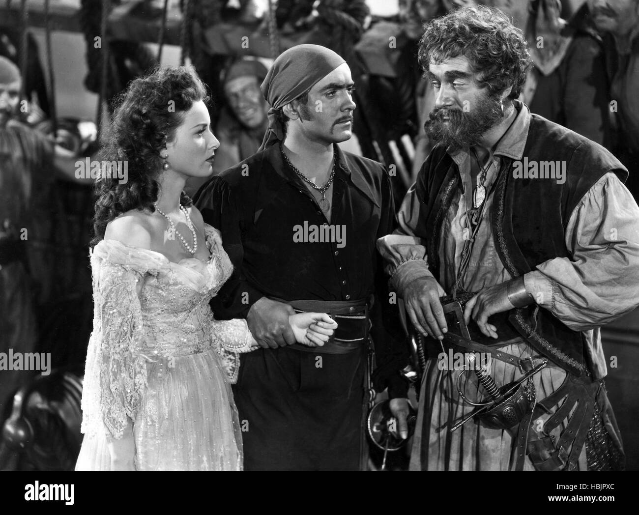 THE BLACK SWAN, Maureen O'Hara, Tyrone Power, George Sanders, 1942. TM ...