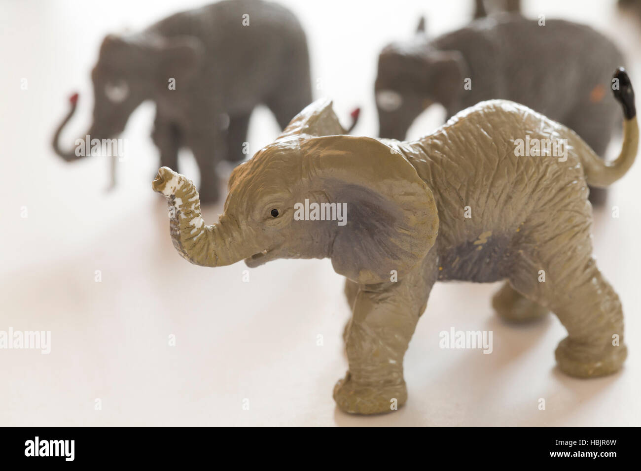 Elephant animal figures Stock Photo - Alamy