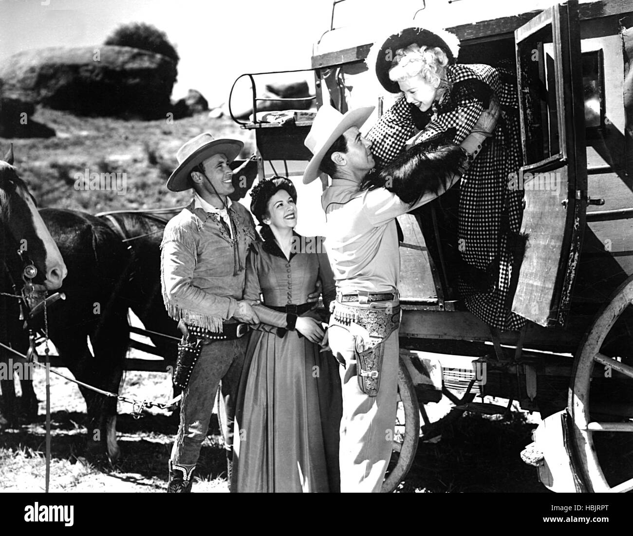 BORDER BUCKAROOS, from left: Dave O'Brien, Eleanor Counts, James Newill ...