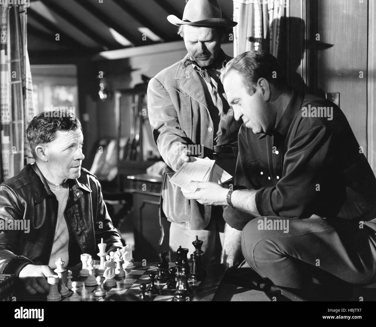 BORDER INCIDENT, from left: George Murphy, Charles McGraw, Howard Da ...