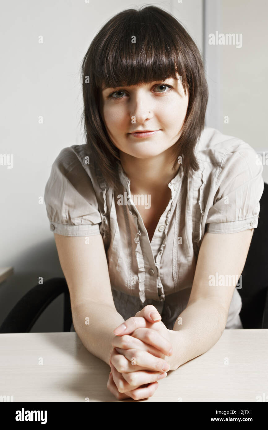Office worker at desk Stock Photo - Alamy