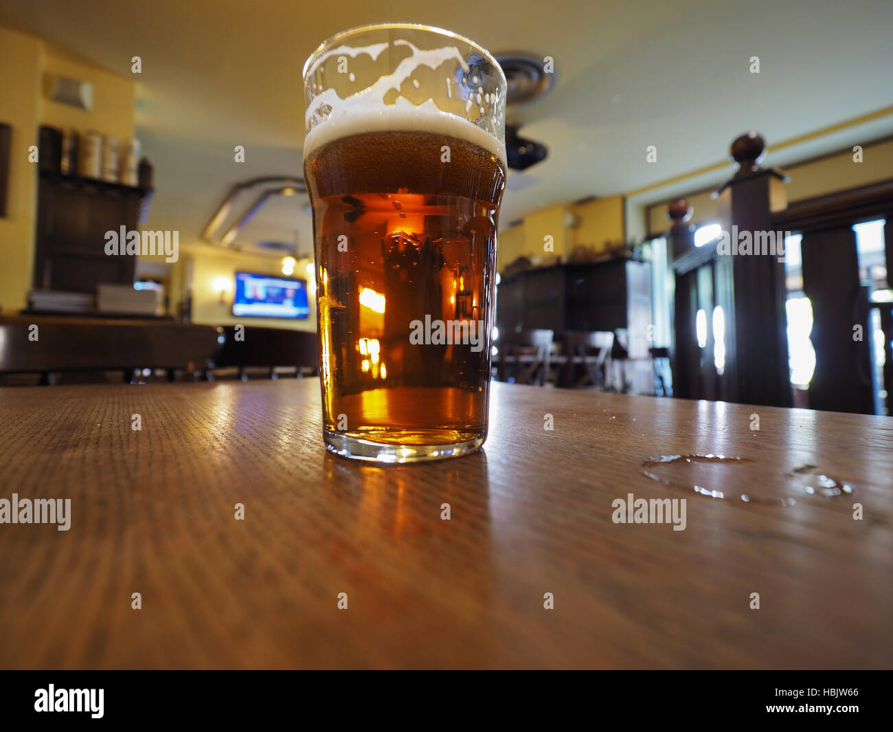 British ale beer pint Stock Photo - Alamy