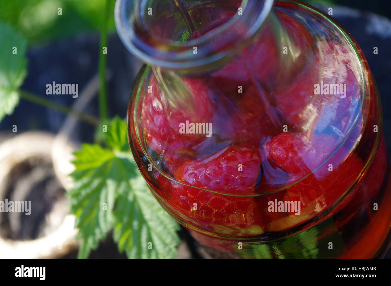 raspberry balsamic vinegar Stock Photo - Alamy
