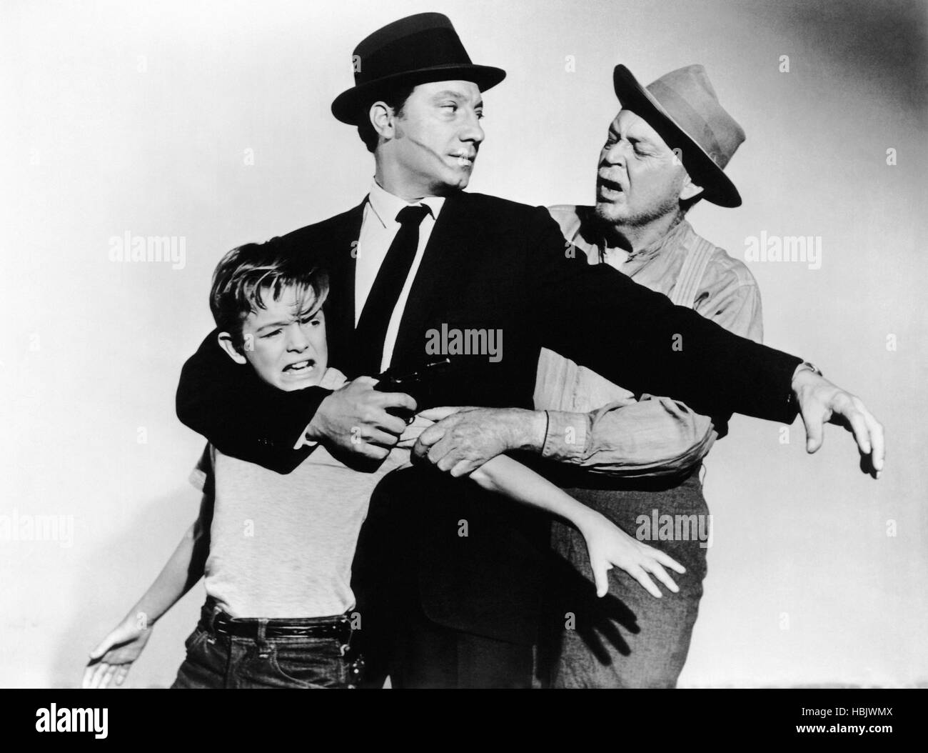 BOY WHO CAUGHT A CROOK, from left, Roger Mobley, Johnny Seven, Don ...