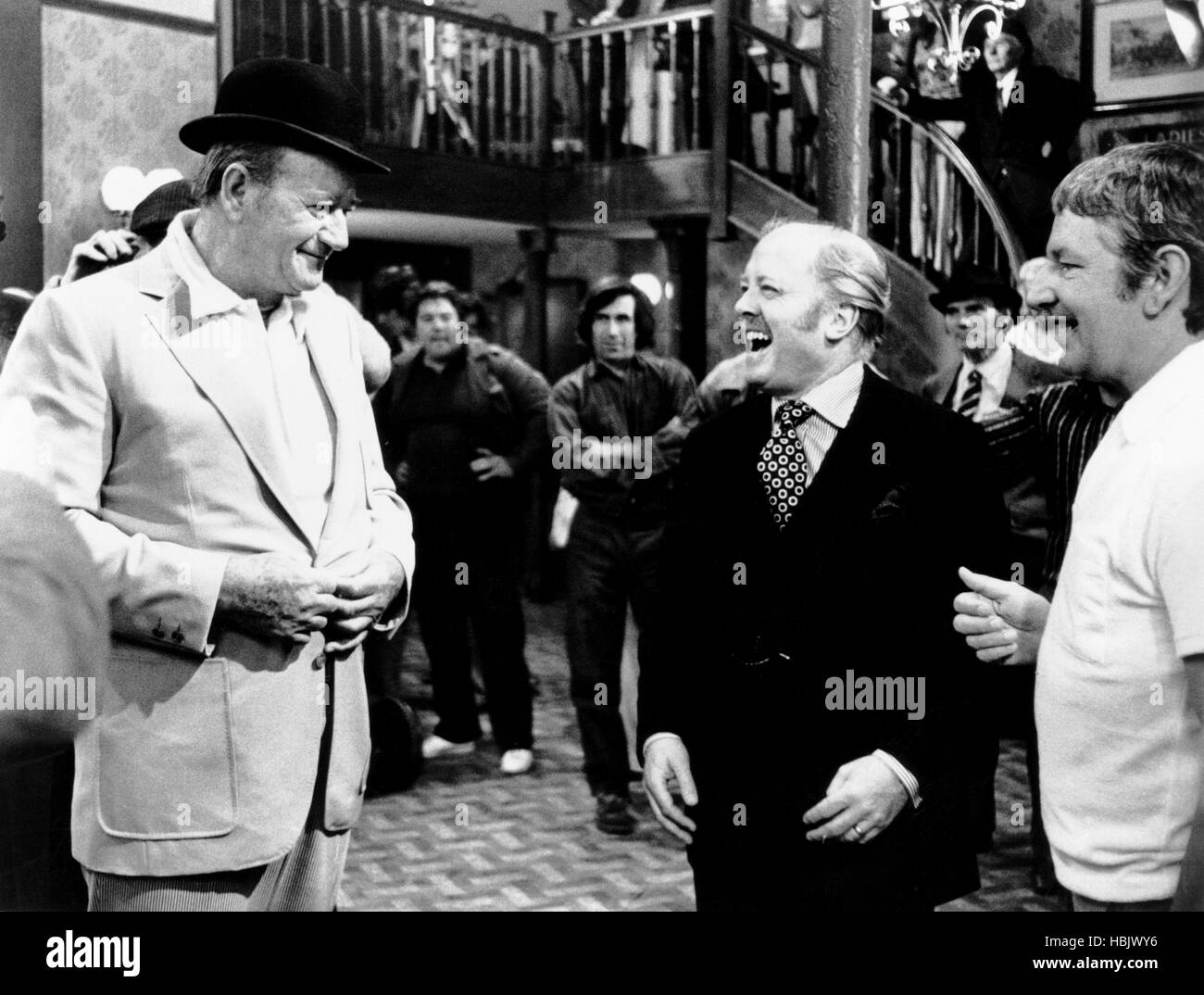BRANNIGAN, from left, John Wayne, Richard Attenborough, director ...