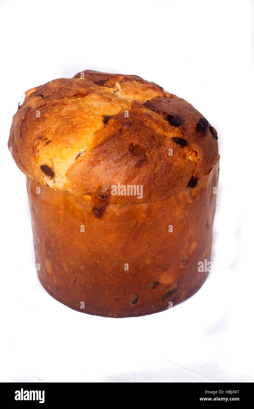 Panettone on an White background Stock Photo - Alamy