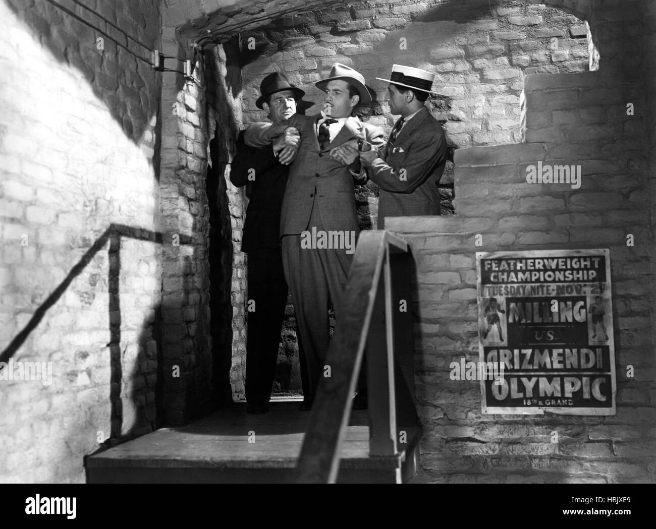 THE BRASHER DOUBLOON, George Montgomery (center), Alfred Linder (right ...