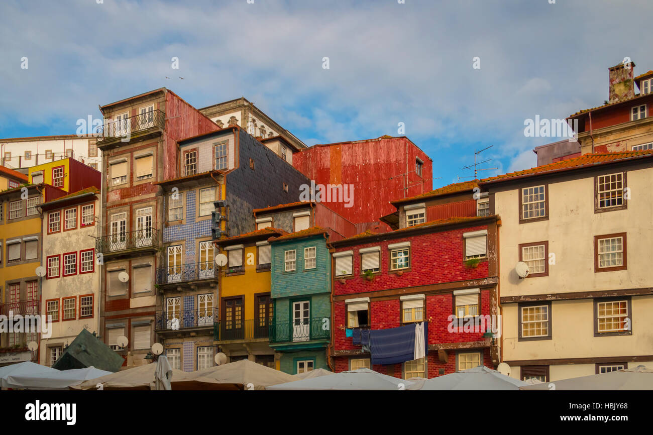 Colorful houses in Porto, Portugal Stock Photo - Alamy