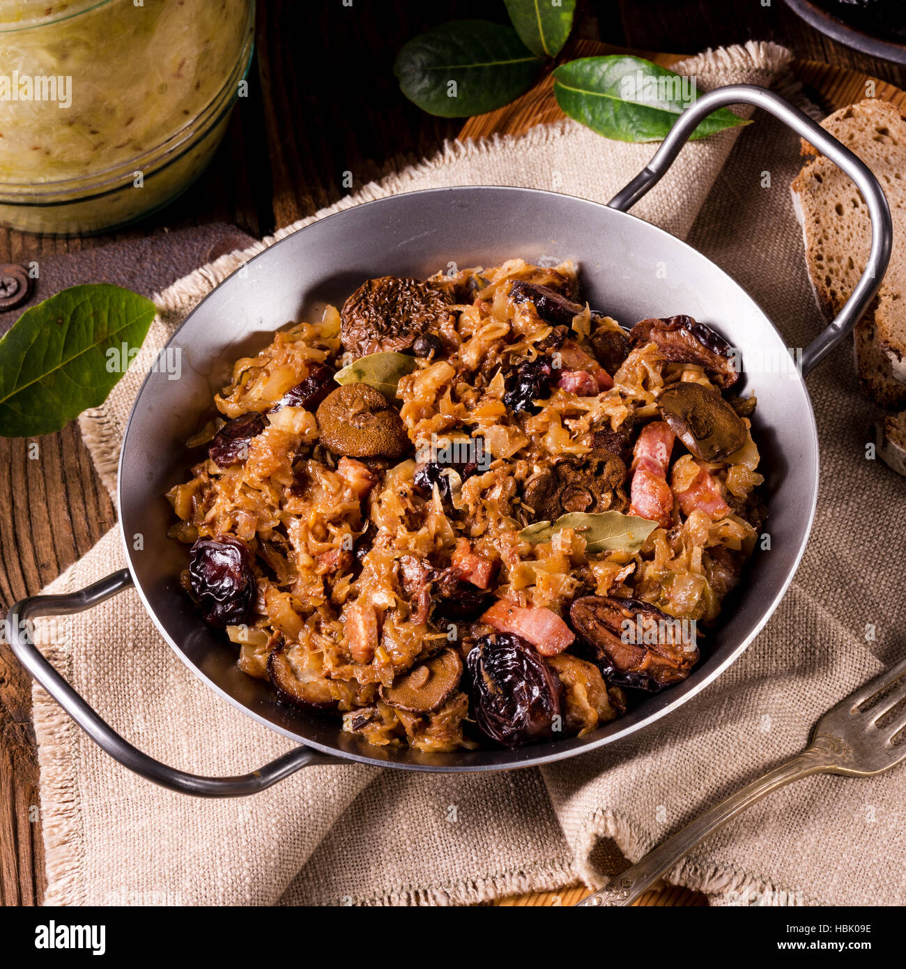 Old Polish traditional bigos Stock Photo - Alamy