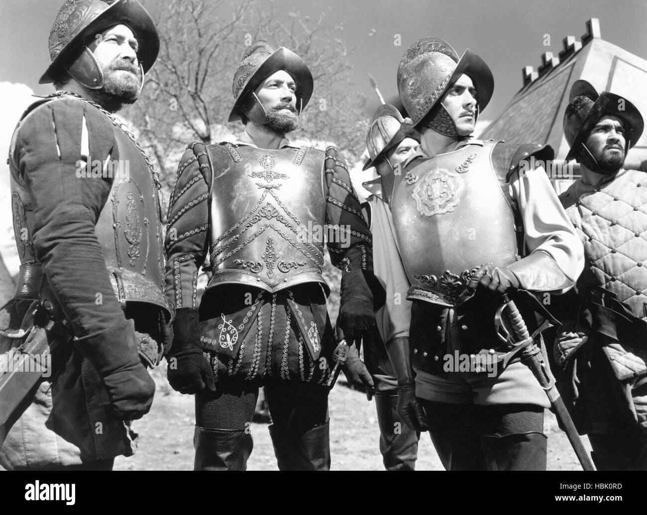 CAPTAIN FROM CASTILE, left from second left: Cesar Romero, Tyrone Power ...