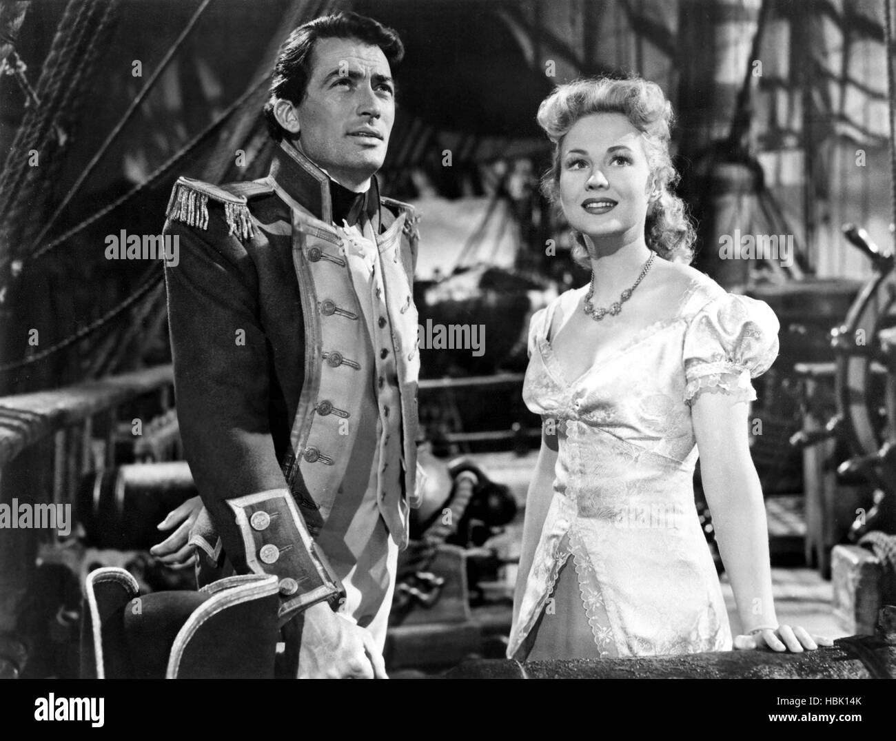 CAPTAIN HORATIO HORNBLOWER, Gregory Peck, Virginia Mayo, 1951 Stock ...