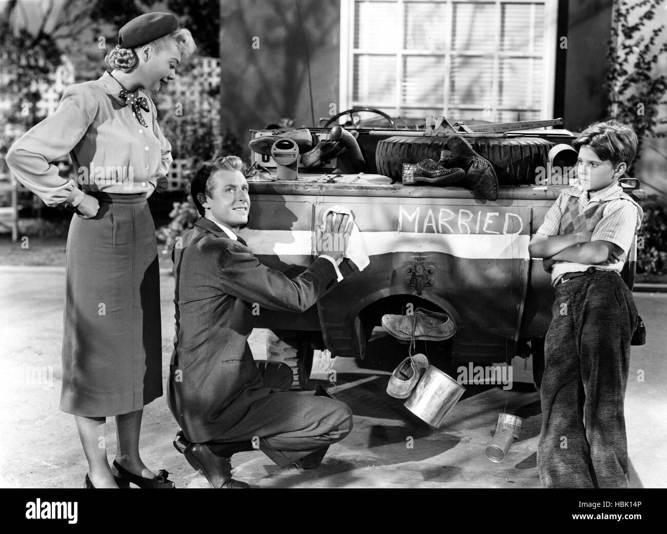 CAMPUS HONEYMOON, from left, Adele Mara, Hal Hackett, Teddy Infuhr ...