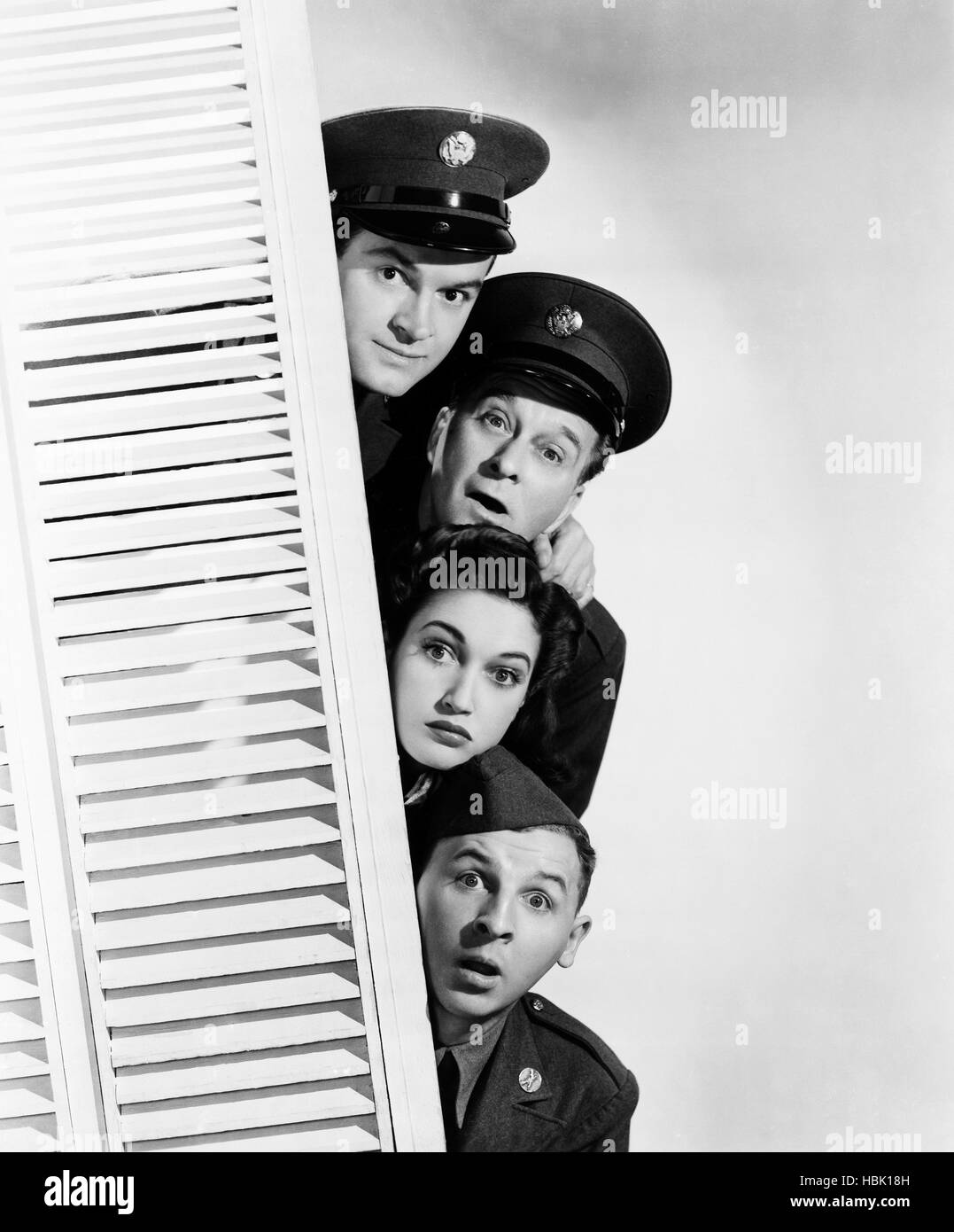 CAUGHT IN THE DRAFT, from top: Bob Hope, Lynne Overman, Dorothy Lamour ...