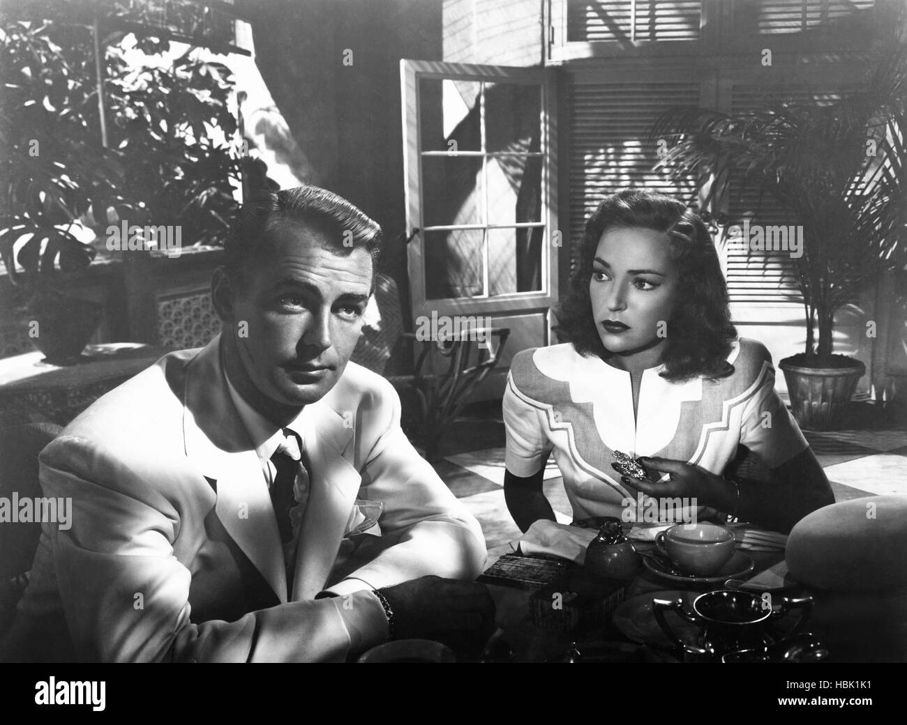CALCUTTA, from left: Alan Ladd, June Duprez, 1947 Stock Photo - Alamy