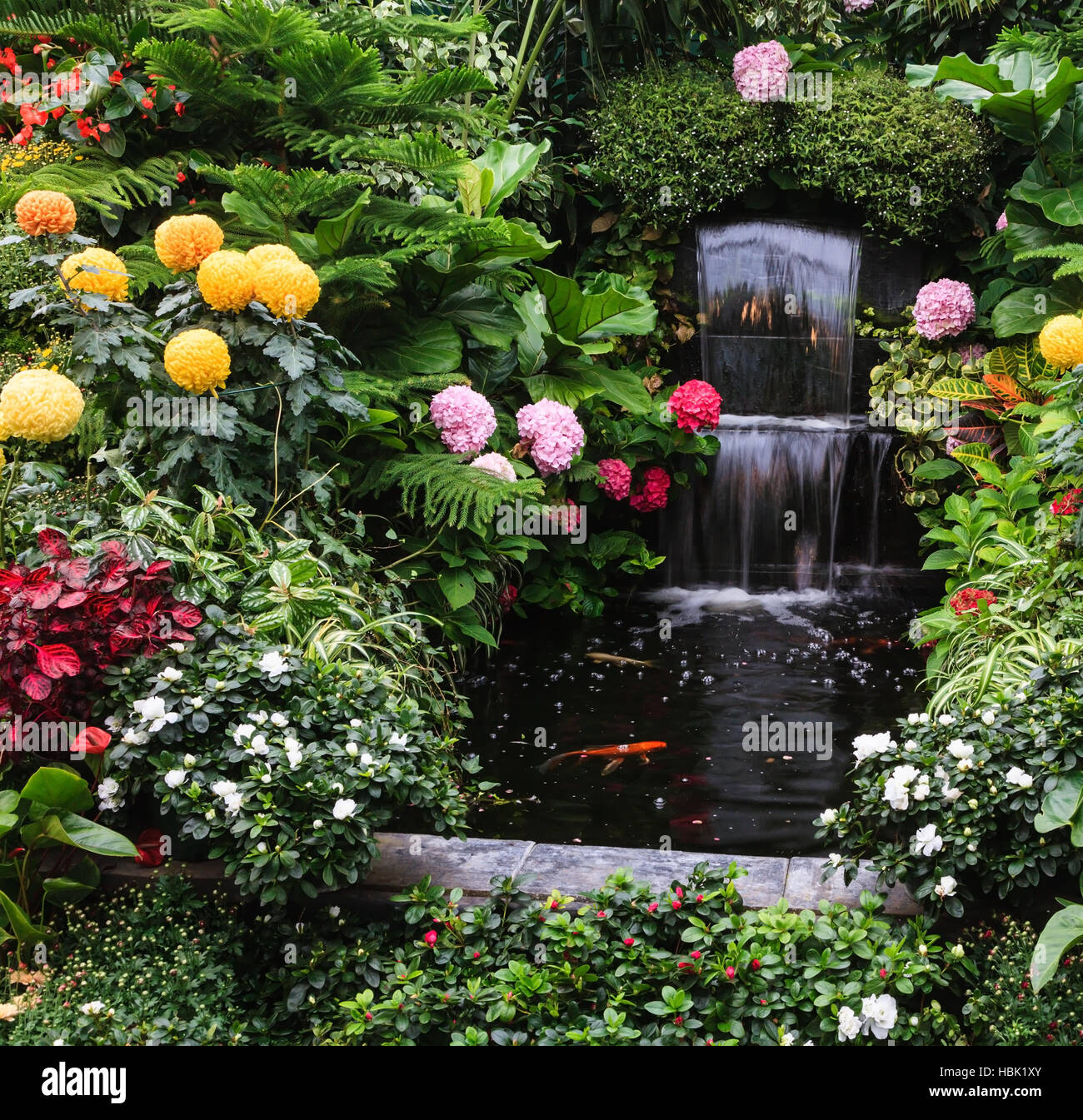 The three-stage fountain Stock Photo - Alamy