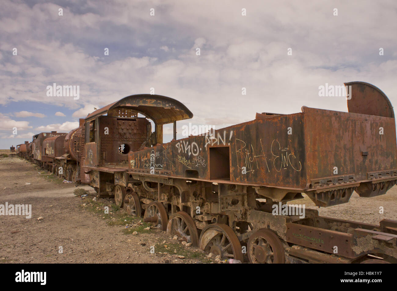 Bolivia, Abandoned Trains, train cemetery Stock Photo - Alamy