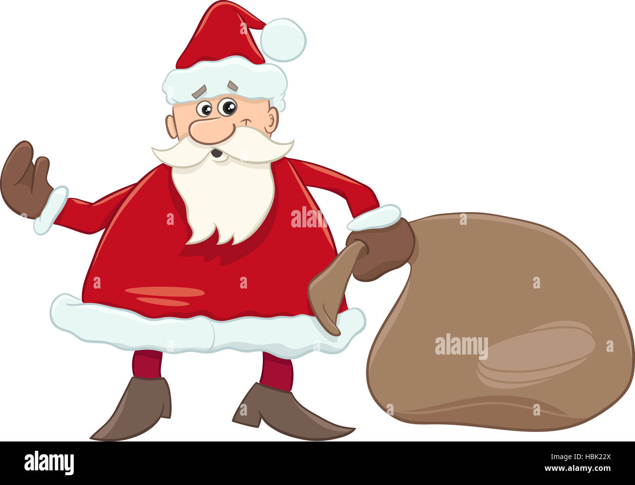santa with sack illustration Stock Photo - Alamy