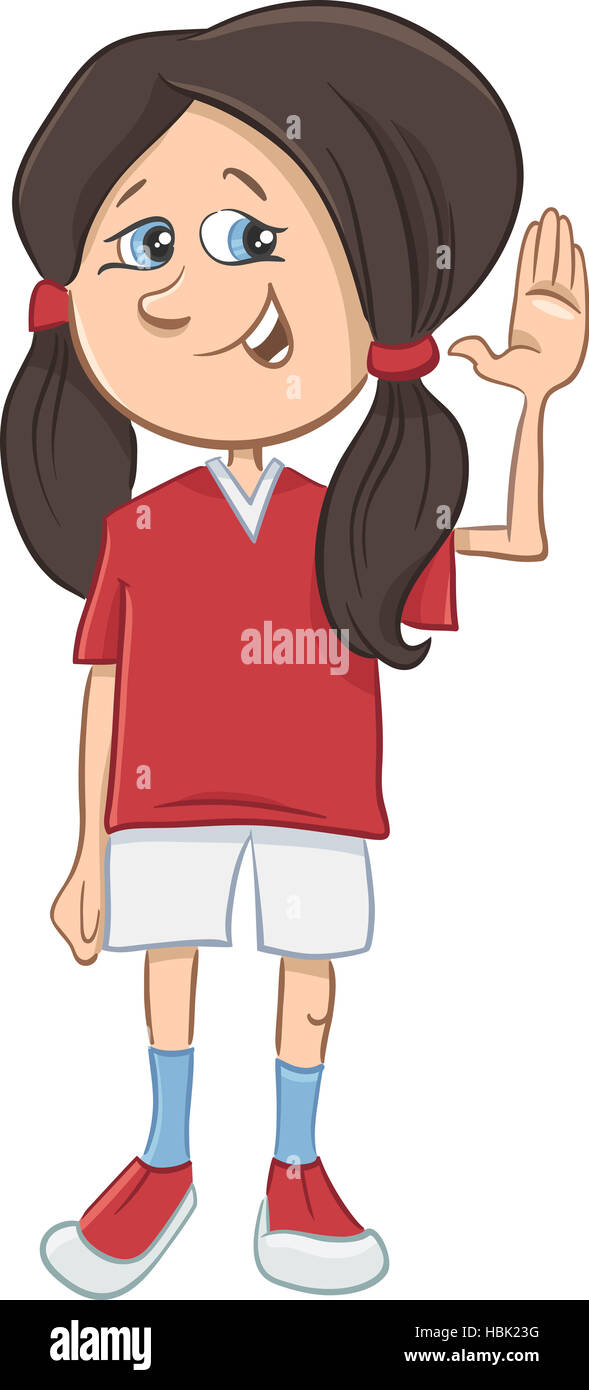 teen girl cartoon character Stock Photo - Alamy