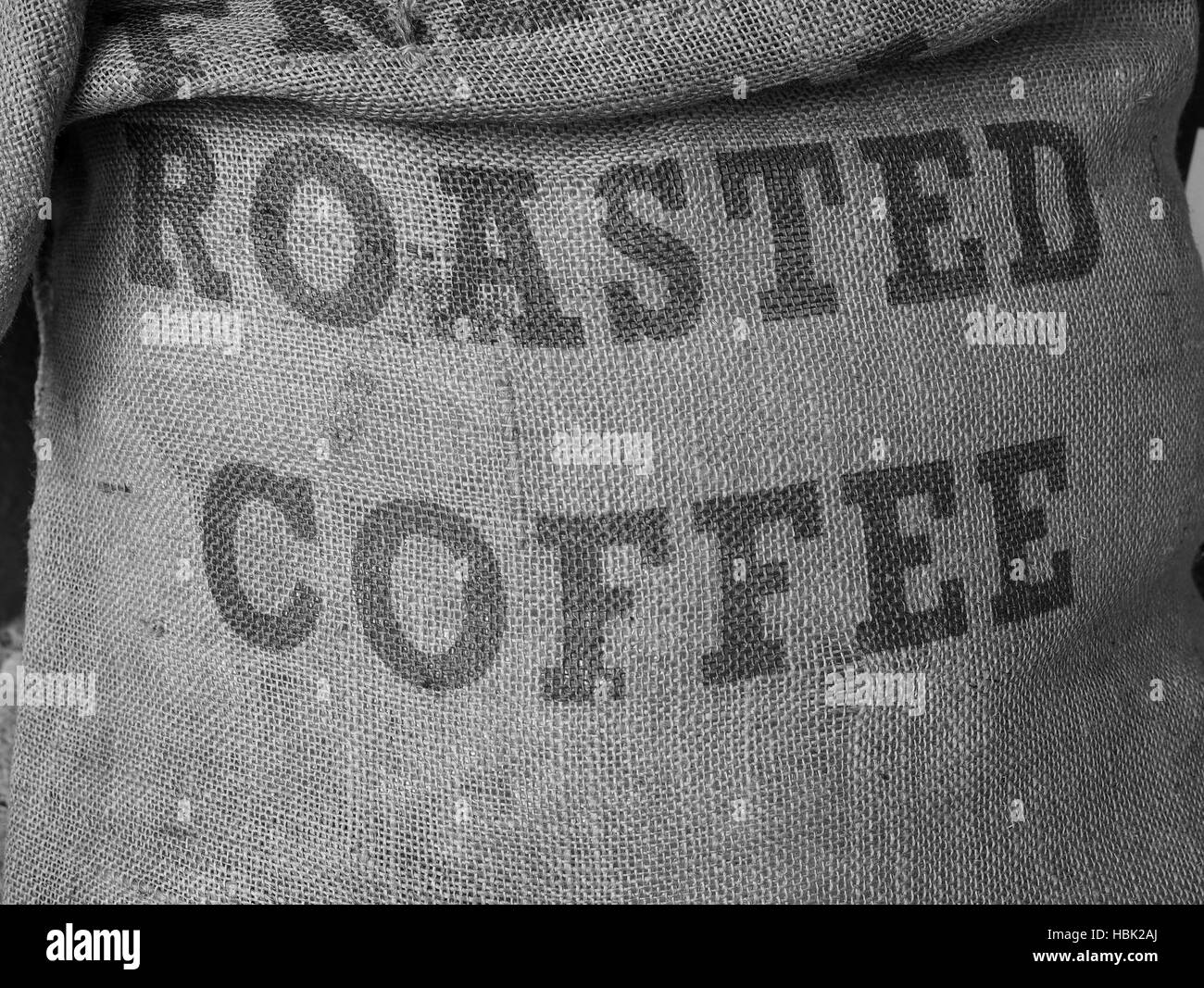 Roasted coffee sack Stock Photo - Alamy
