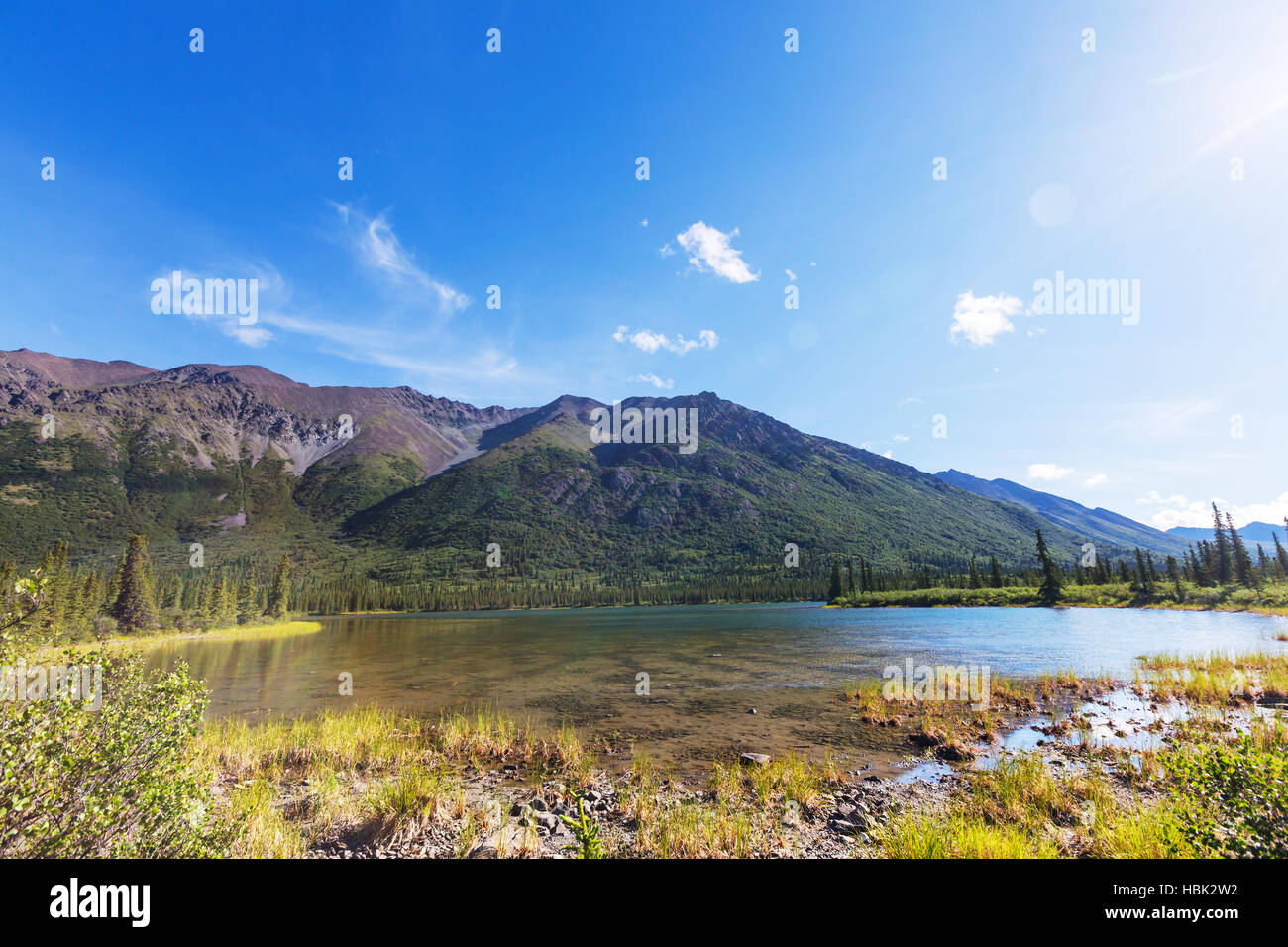 Lake in Alaska Stock Photo - Alamy