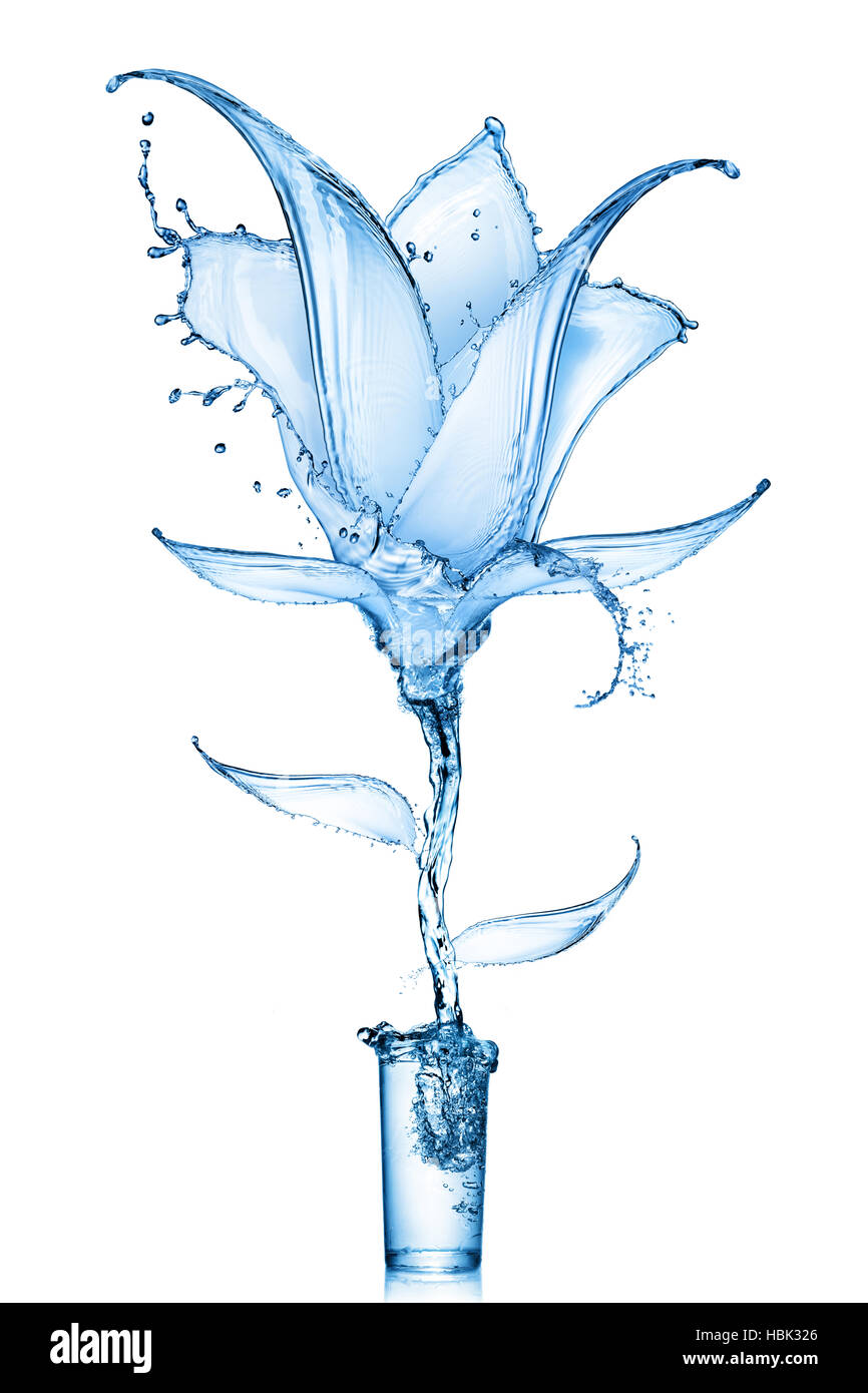 flower made of water splashes Stock Photo - Alamy