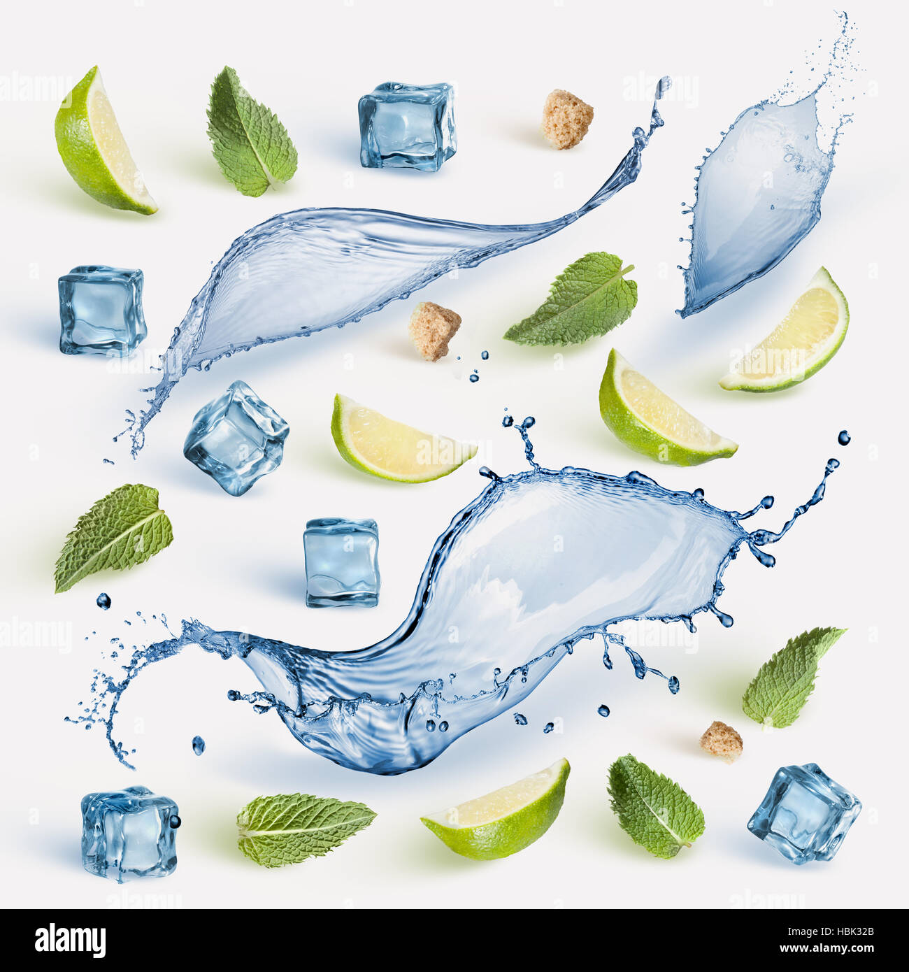 Mint ice cubes isolated lime hi-res stock photography and images - Alamy