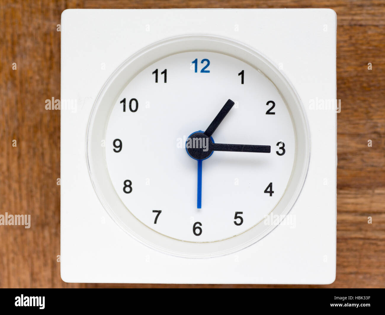 The series of the sequence of time on the simple white analog clock , 6 ...