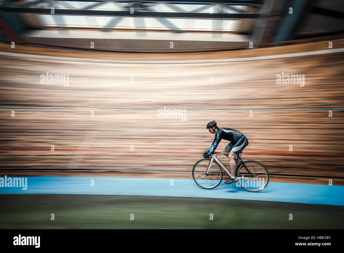Athlete at velodrome Stock Photo - Alamy