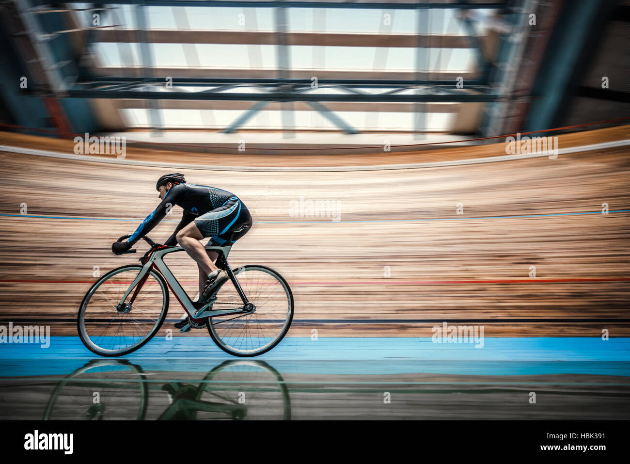 Man with cycle Stock Photo - Alamy