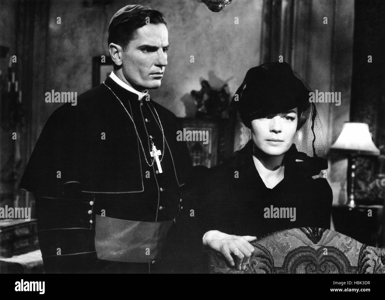 THE CARDINAL, from left, Tom Tryon, Romy Schneider, 1963 Stock Photo ...
