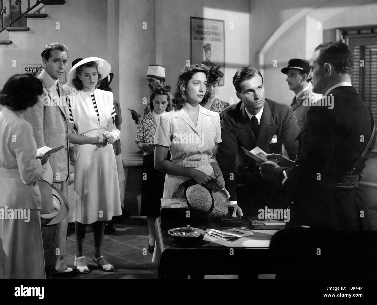 CASABLANCA, Paul Henreid, Ingrid Bergman, Joy Page, Helmut Dantine ...