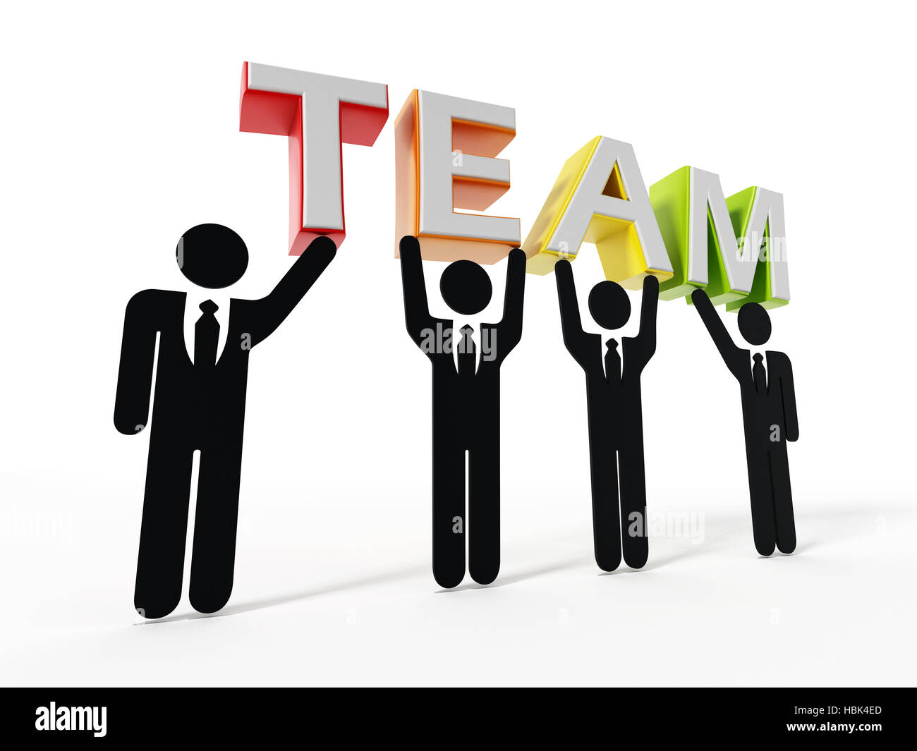 3d small people leader team hi-res stock photography and images - Alamy