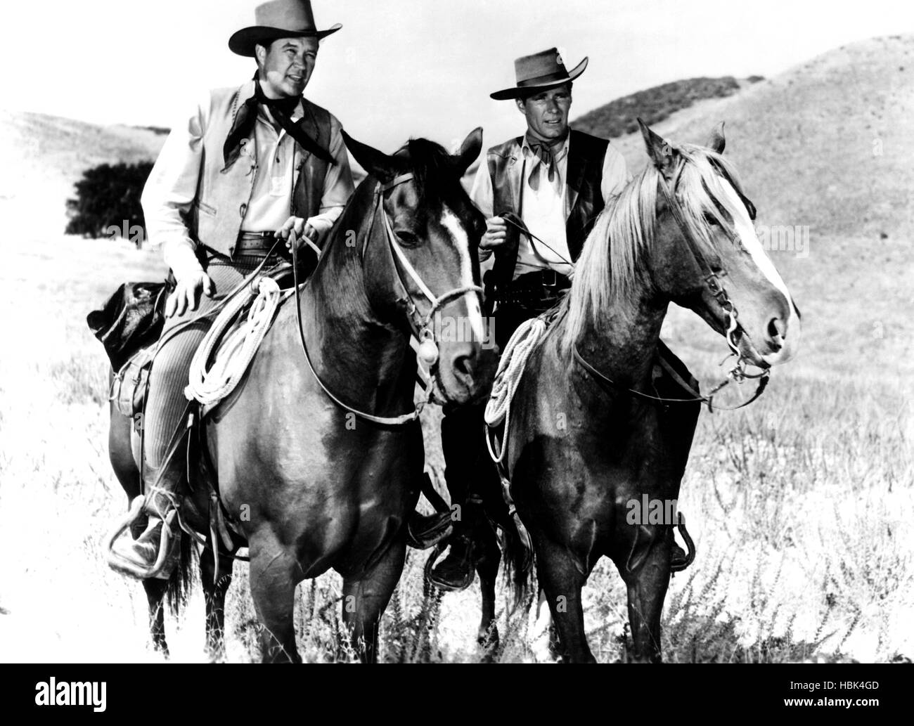 CATTLE TOWN, from left, Dennis Morgan, Philip Carey, 1952 Stock Photo ...