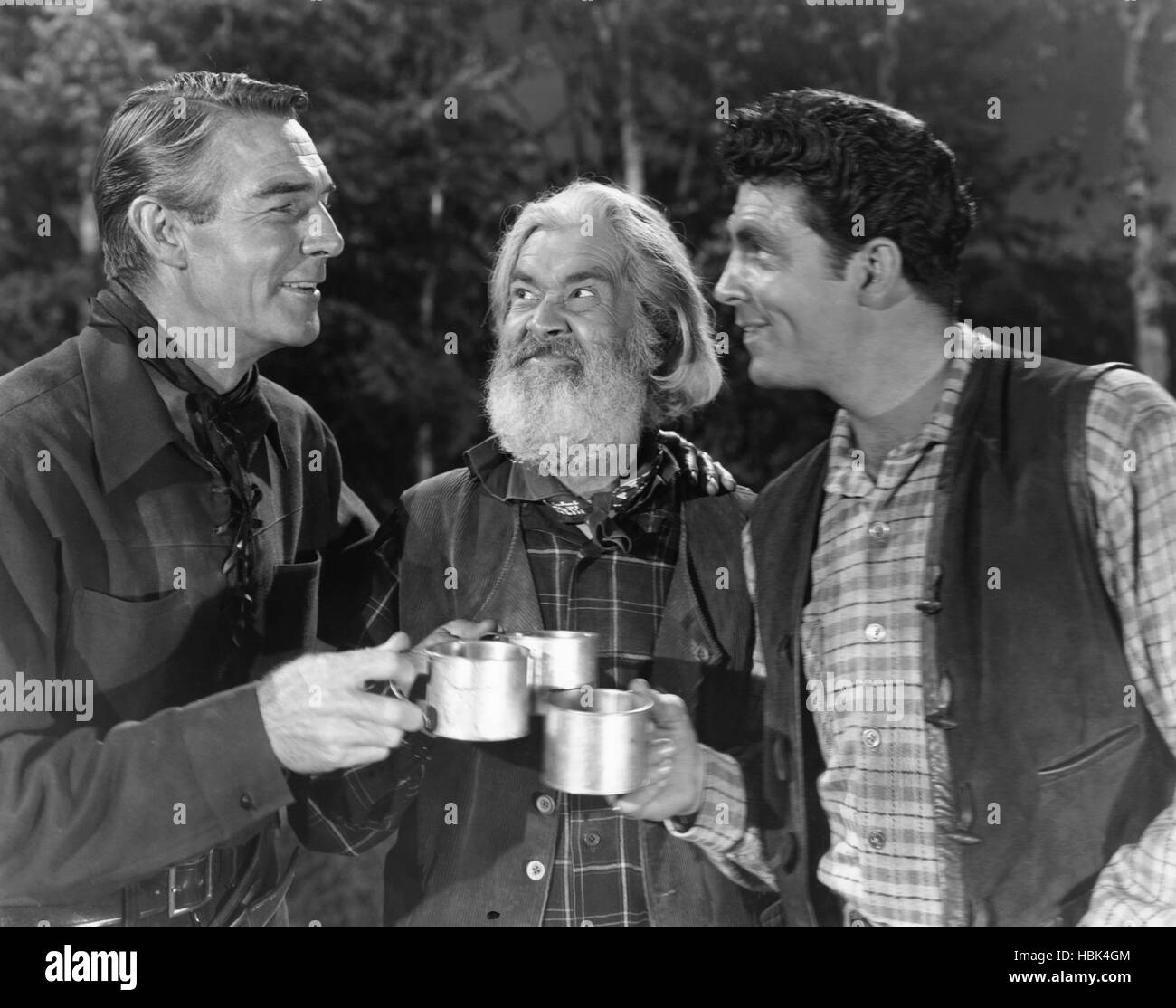 THE CARIBOO TRAIL, from left: Randolph Scott, Gabby Hayes, Dale ...