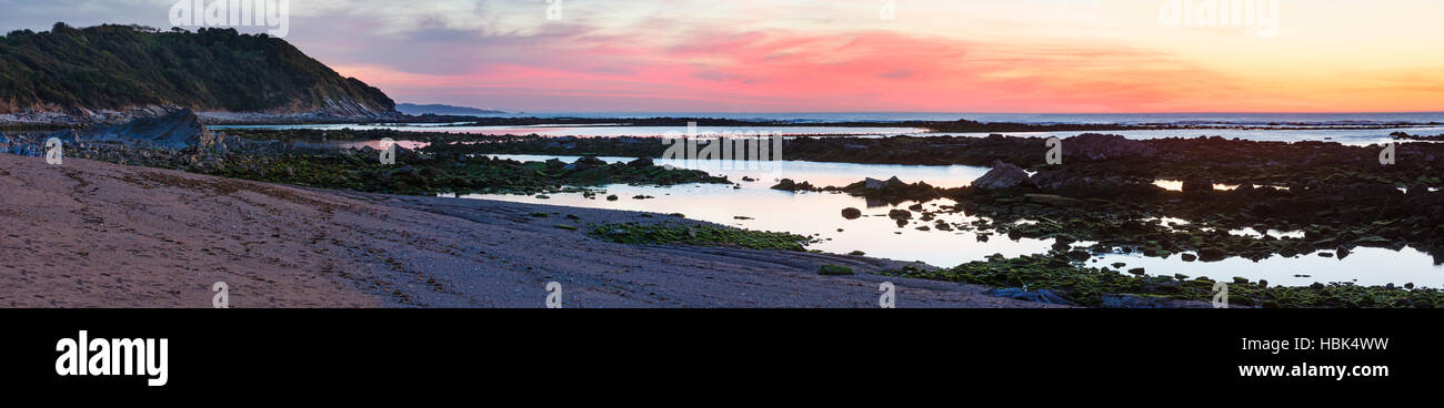 Sunset ocean view from beach Stock Photo - Alamy