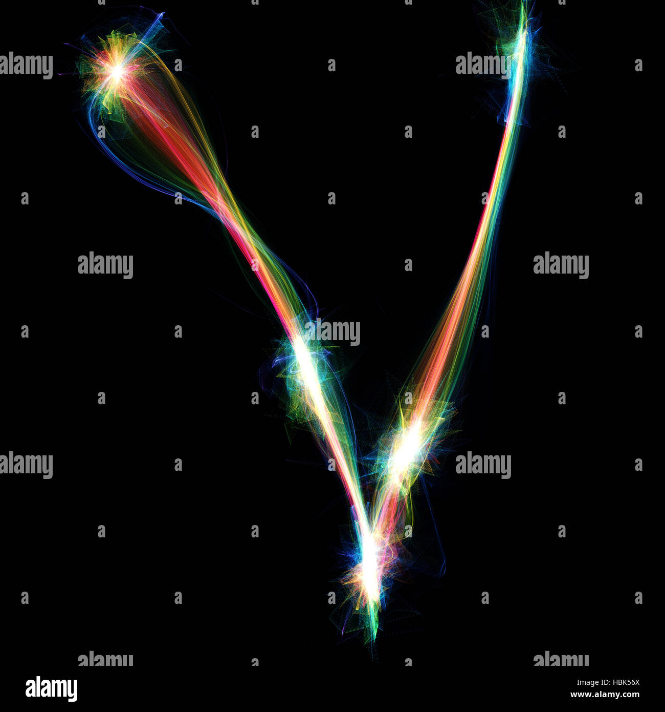 Plasma Letter - V Stock Photo - Alamy