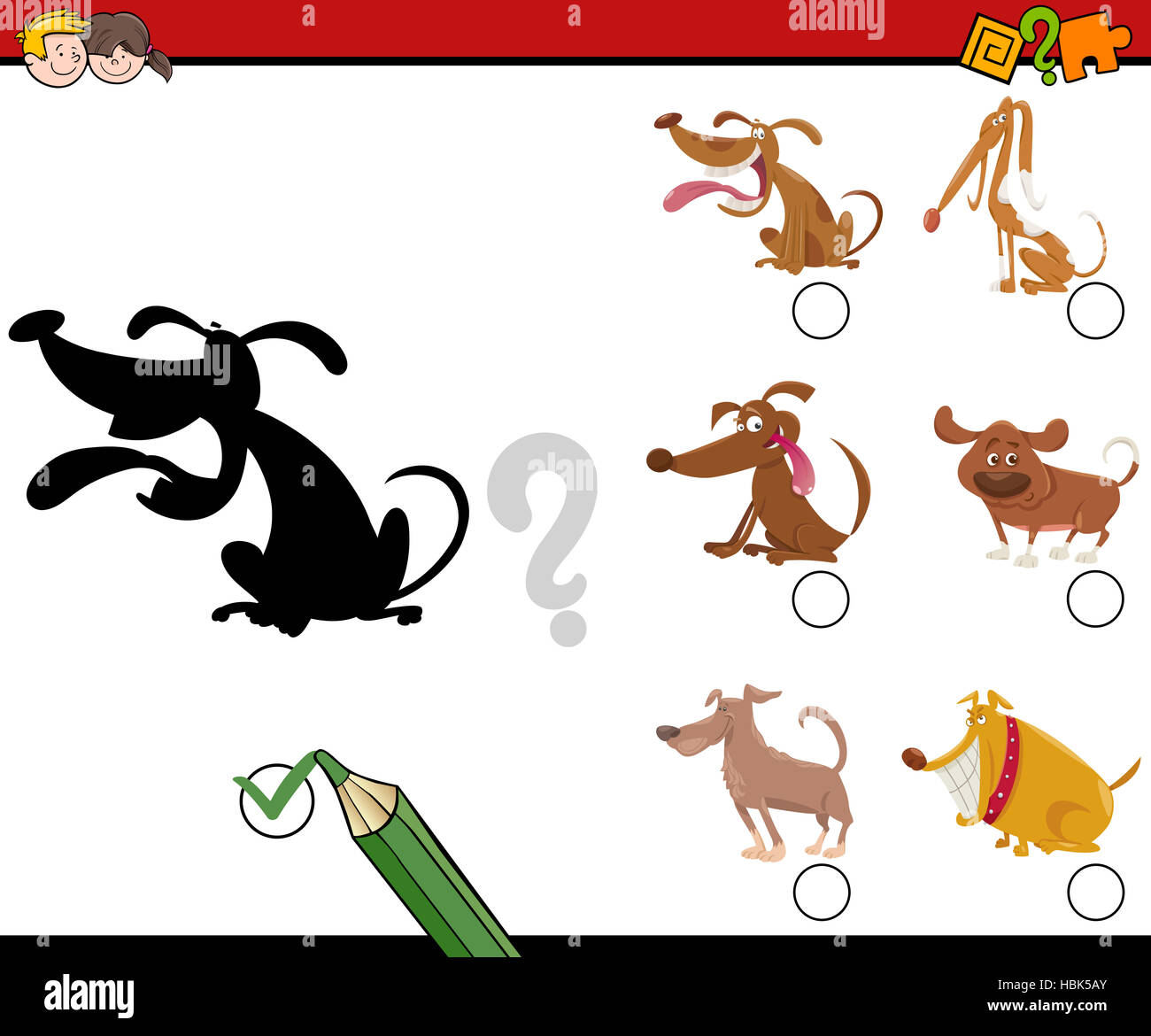 shadows activity with dogs Stock Photo - Alamy