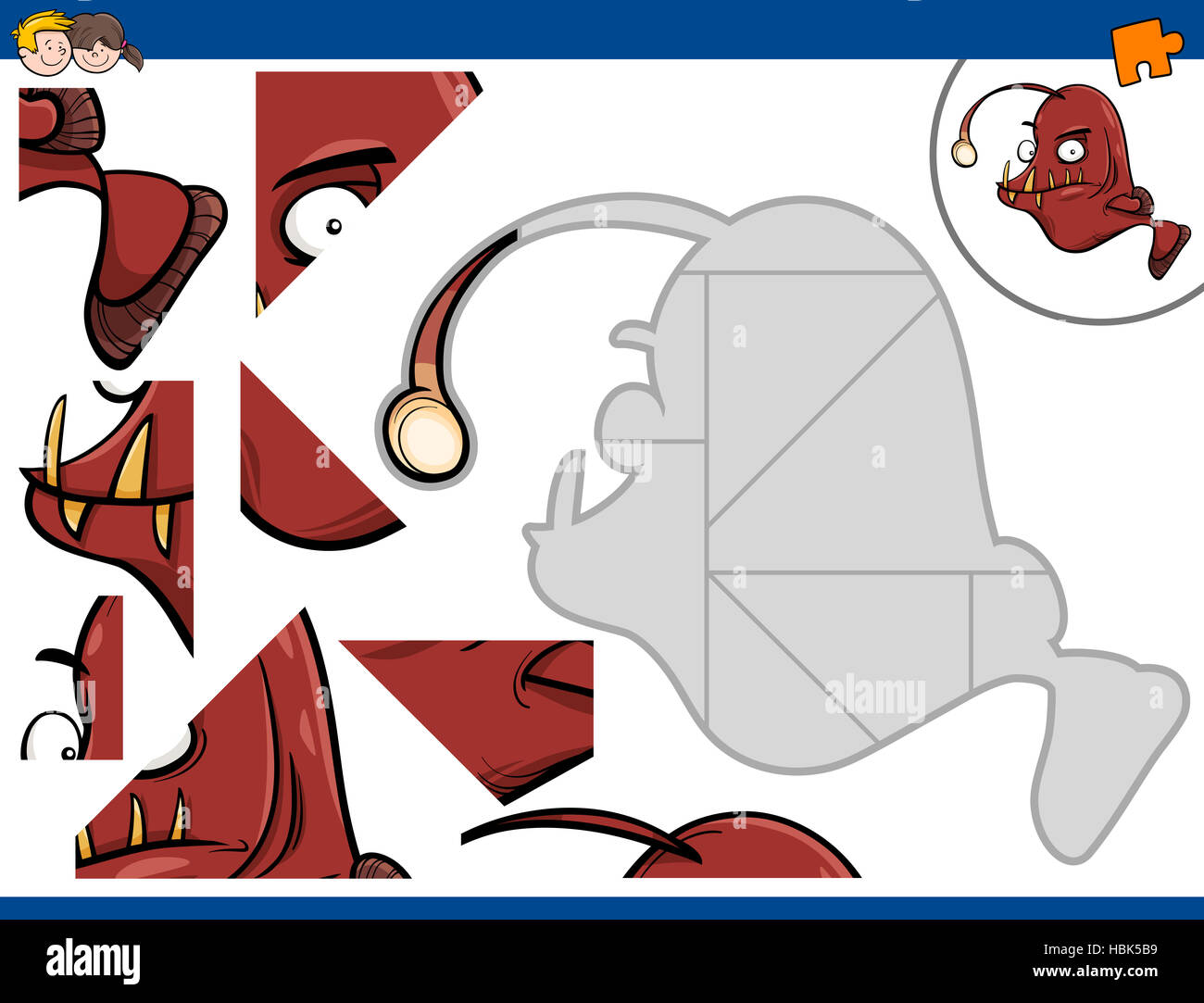 jigsaw puzzle with fish Stock Photo - Alamy