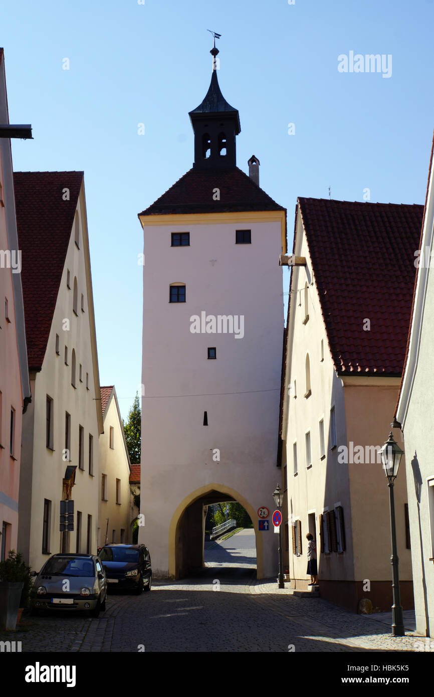 City gate Greding Stock Photo - Alamy
