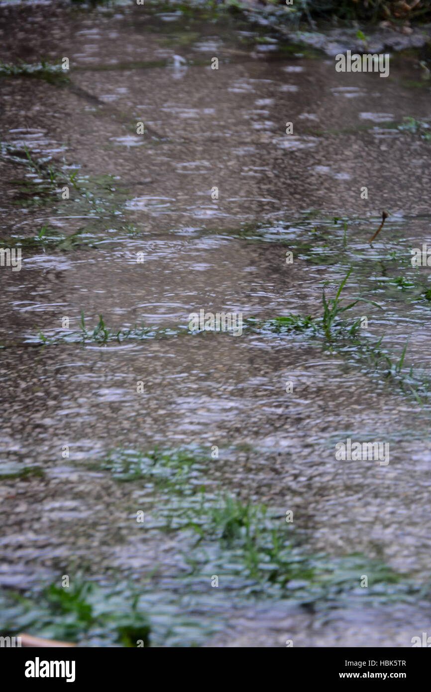 Raining flow down on the floor Stock Photo - Alamy