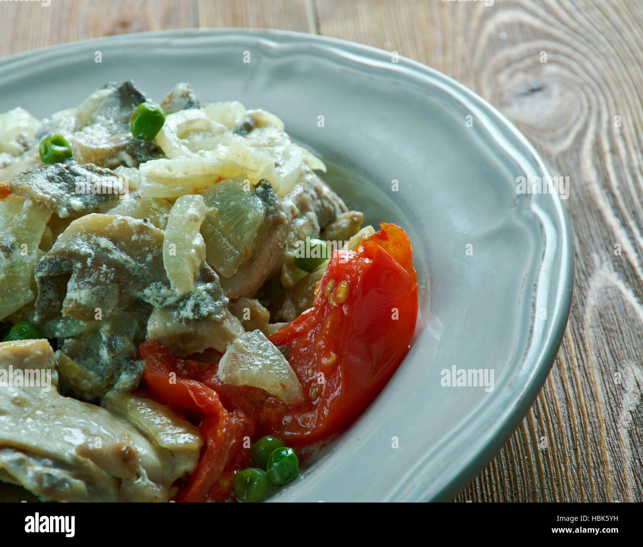 Chicken fricassee style of Alsace Stock Photo - Alamy