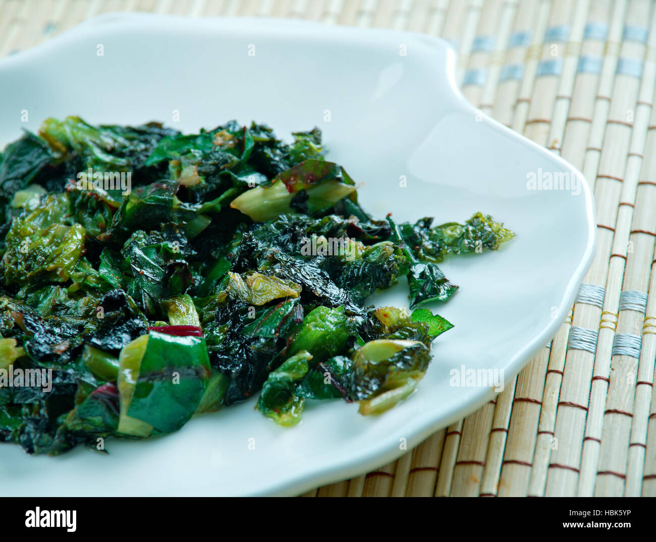 Indian fried cabbage Stock Photo - Alamy