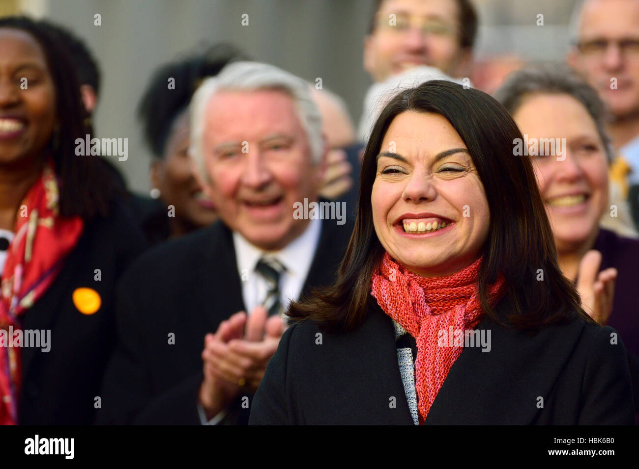 Sarah Olney (LibDem), newly-elected MP for Richmond Park, at an event ...