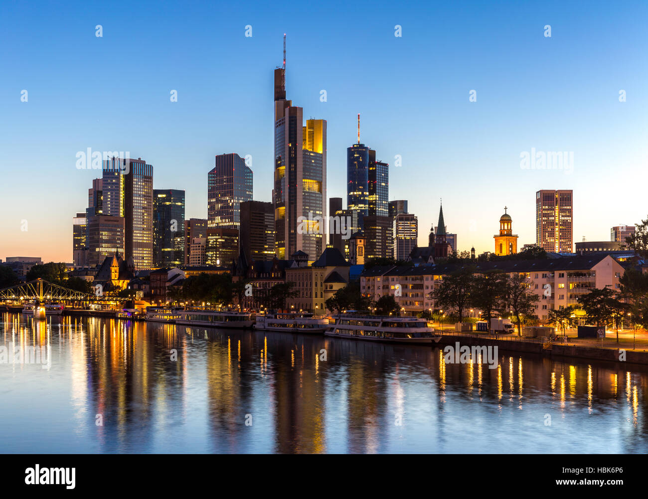 Germany Frankfurt skyline Stock Photo - Alamy