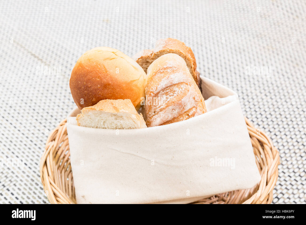 Fresh bread basket Stock Photo - Alamy