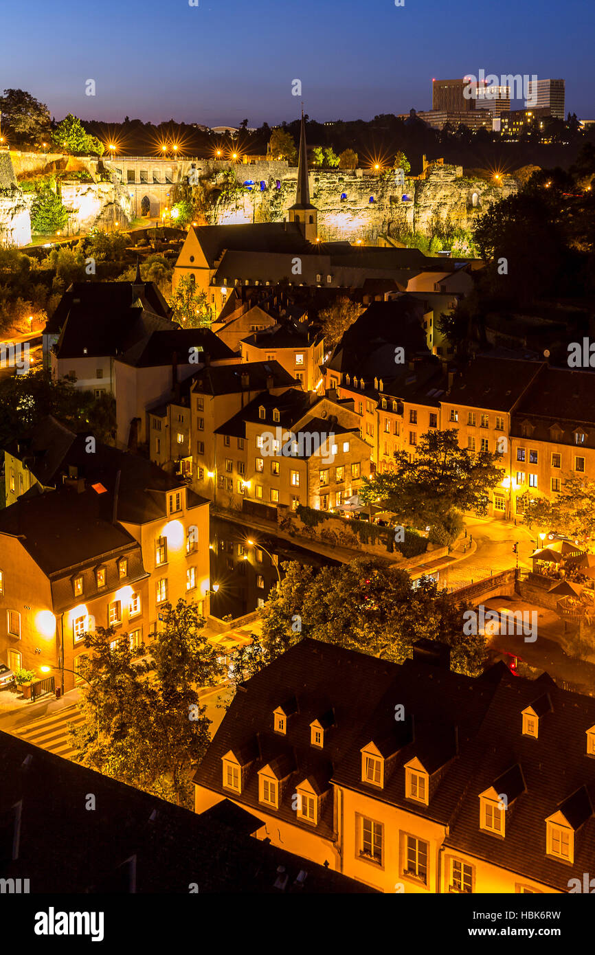 The grund luxembourg at night hi-res stock photography and images - Alamy